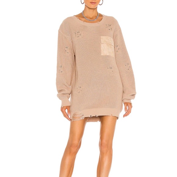 SER.O.YA | Dresses | Seroya Devin Sweater Dress In Tan | Poshmark